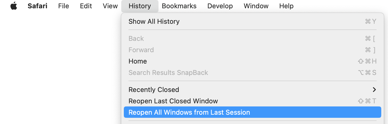 Restore Lost Open Tabs and Pages After Closing Safari – Iowa City Tech